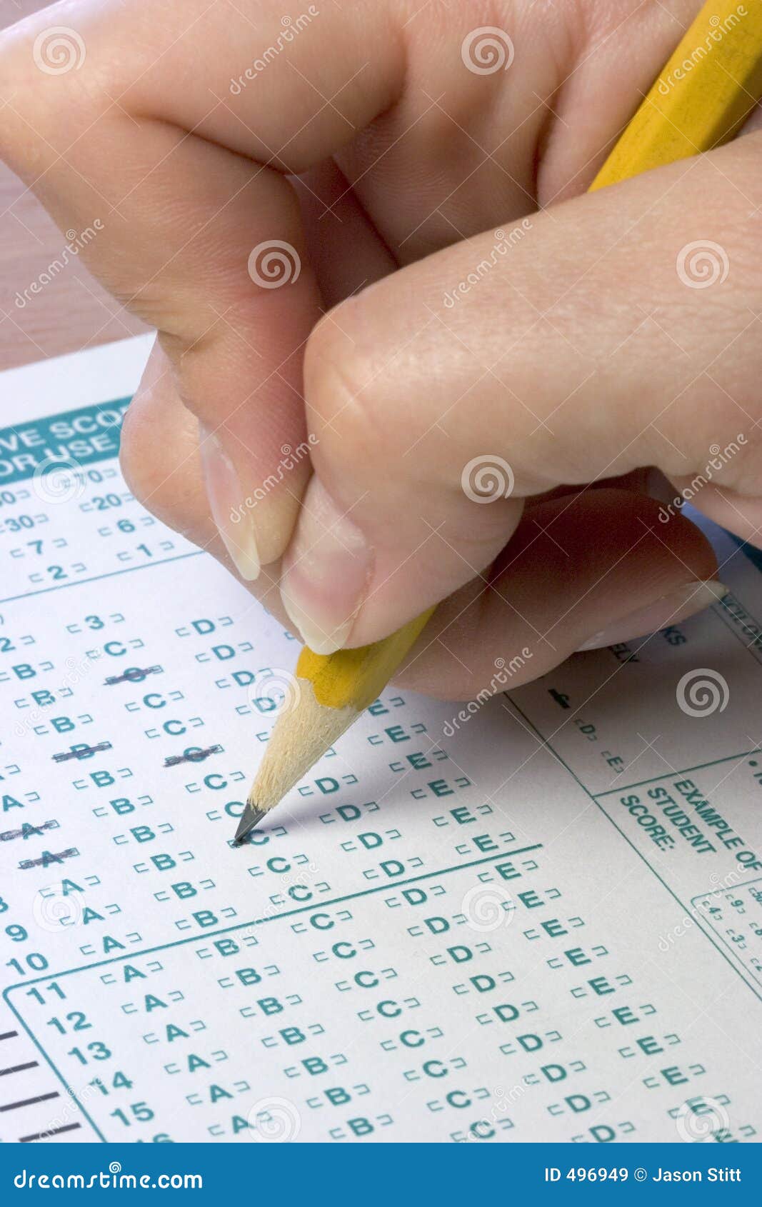 Prueba imagen de archivo. Imagen de respuestas, mano, prueba - 496949