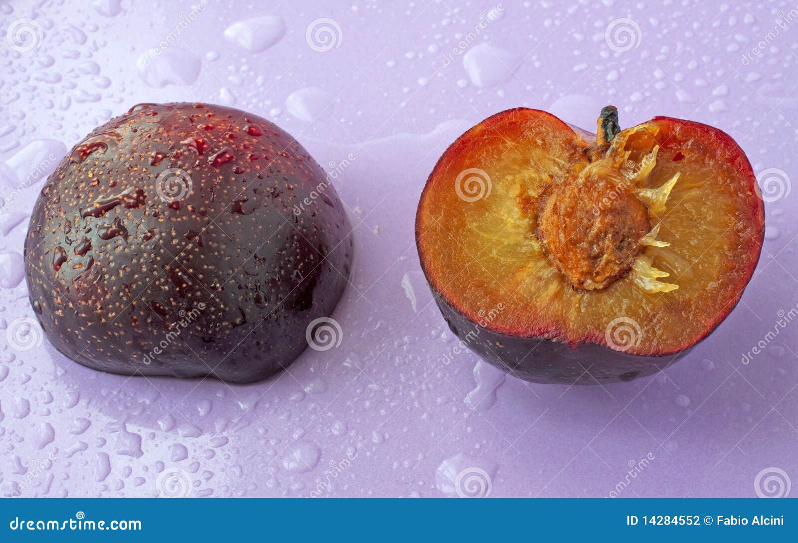 Pruim stock foto. Image of zomer, zoet, water, vitamine - 14284552