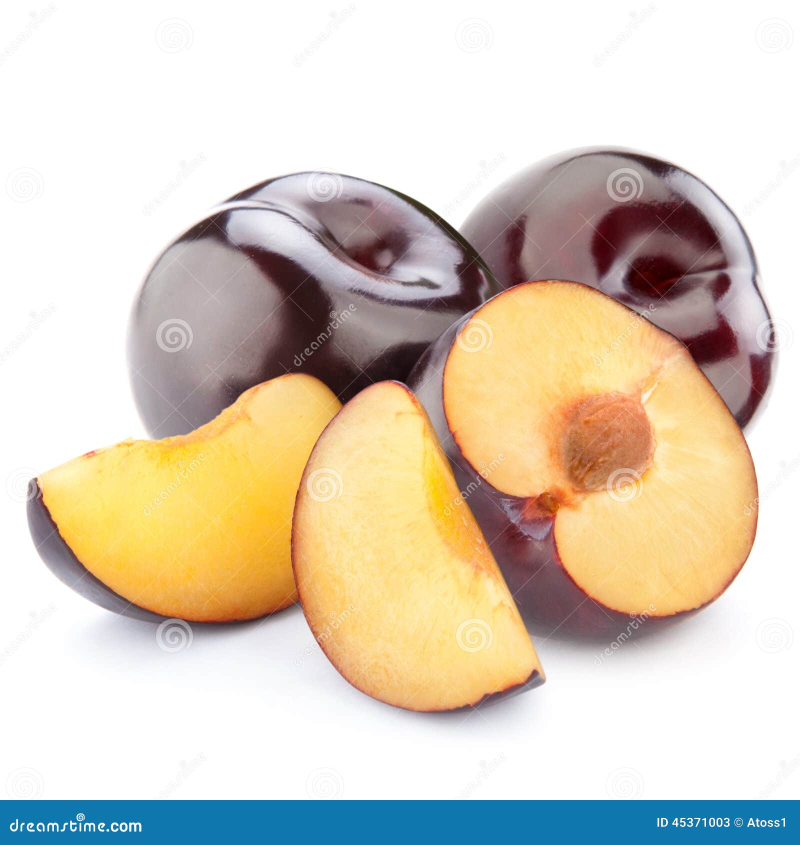 Pruim stock afbeelding. Image of nagerecht, voeding, ronde - 45371003