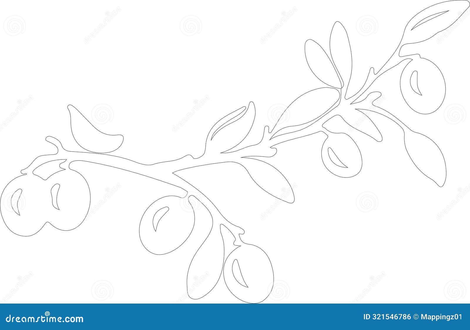 Prune Outline Silhouette Generative Ai Cartoon Vector | CartoonDealer ...