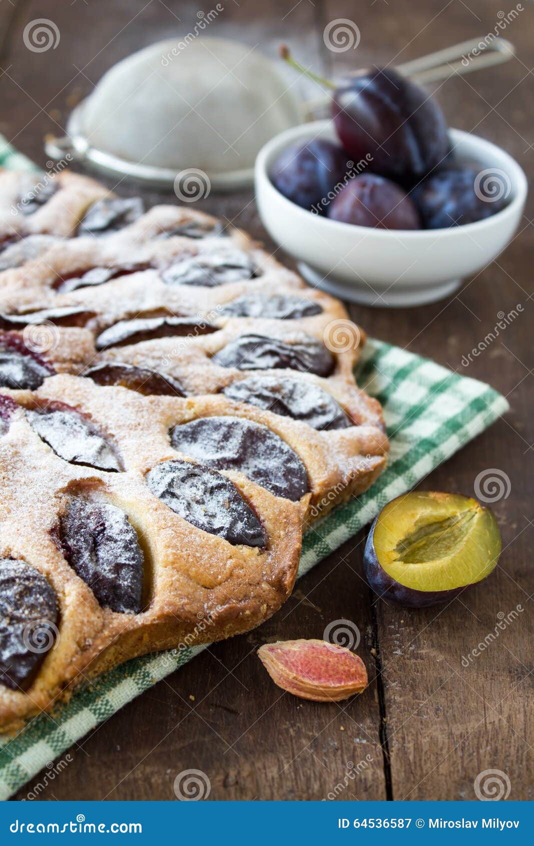 Prune pie stock image. Image of food, bakery, sweet, prune - 64536587