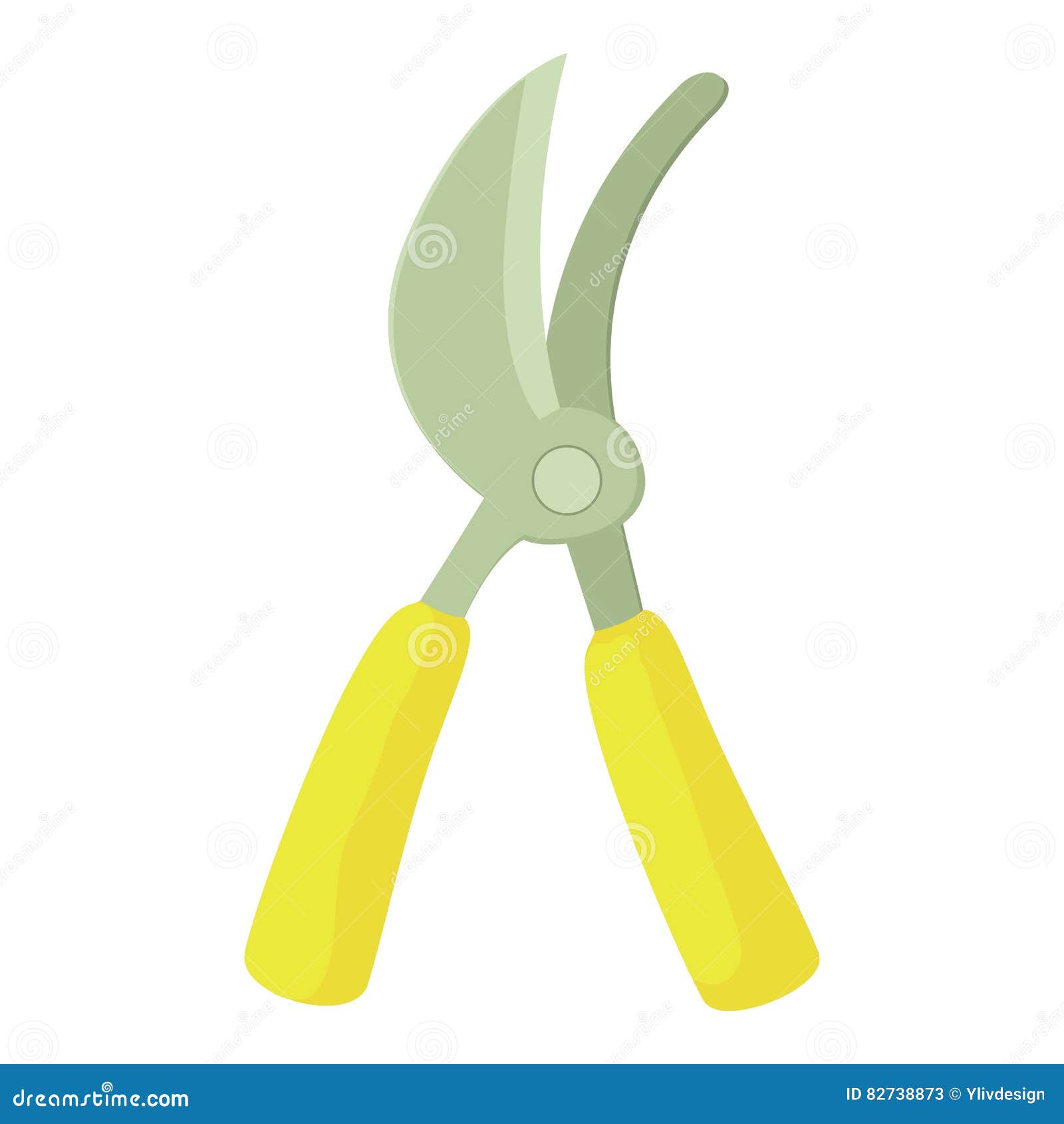 Pruner icon, cartoon style stock vector. Illustration of plant - 82738873
