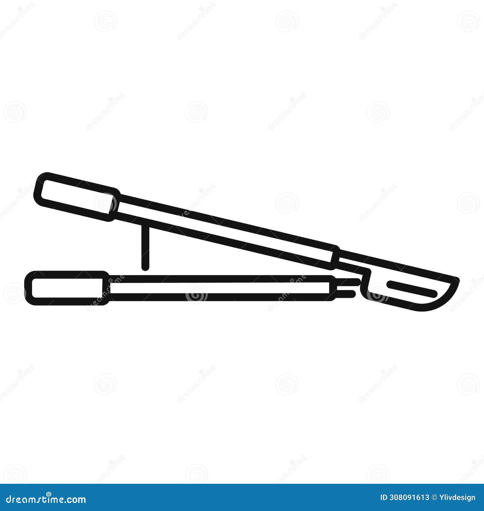 Pruning Device Icon Outline Vector. Garden Work Trim Stock Vector ...