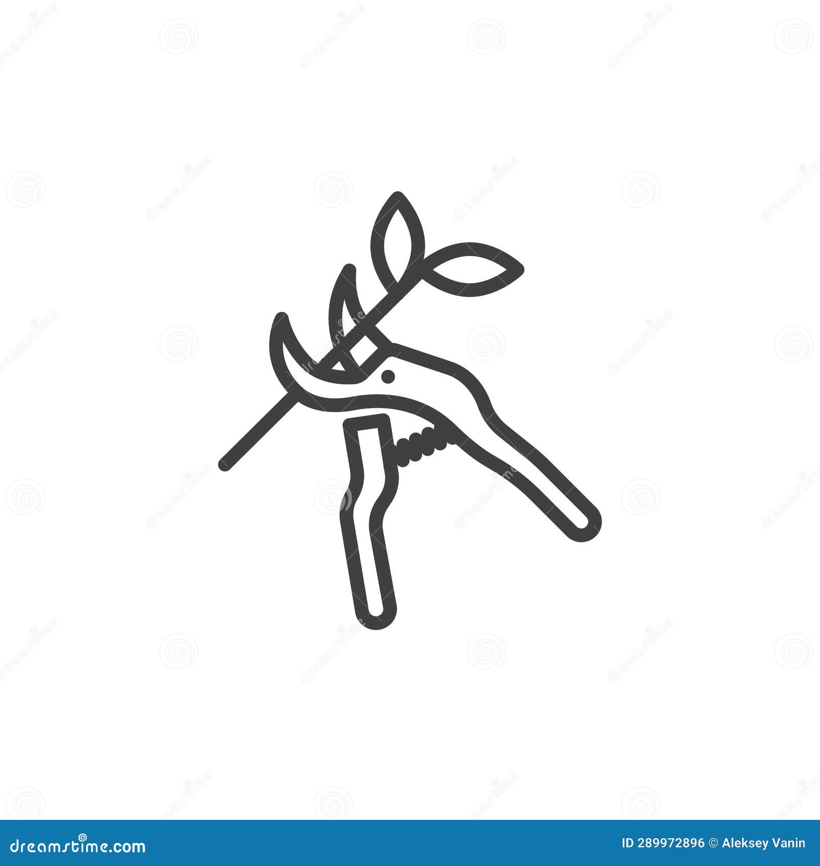 Pruning plants line icon stock vector. Illustration of gardening ...