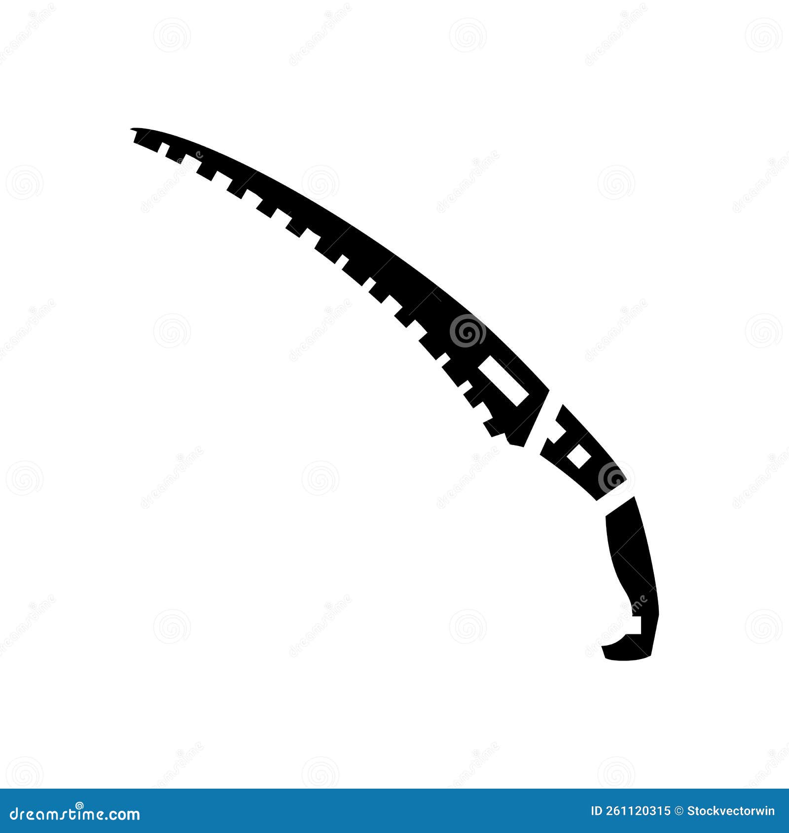 Pruning Saw Glyph Icon Vector Illustration Stock Vector - Illustration ...