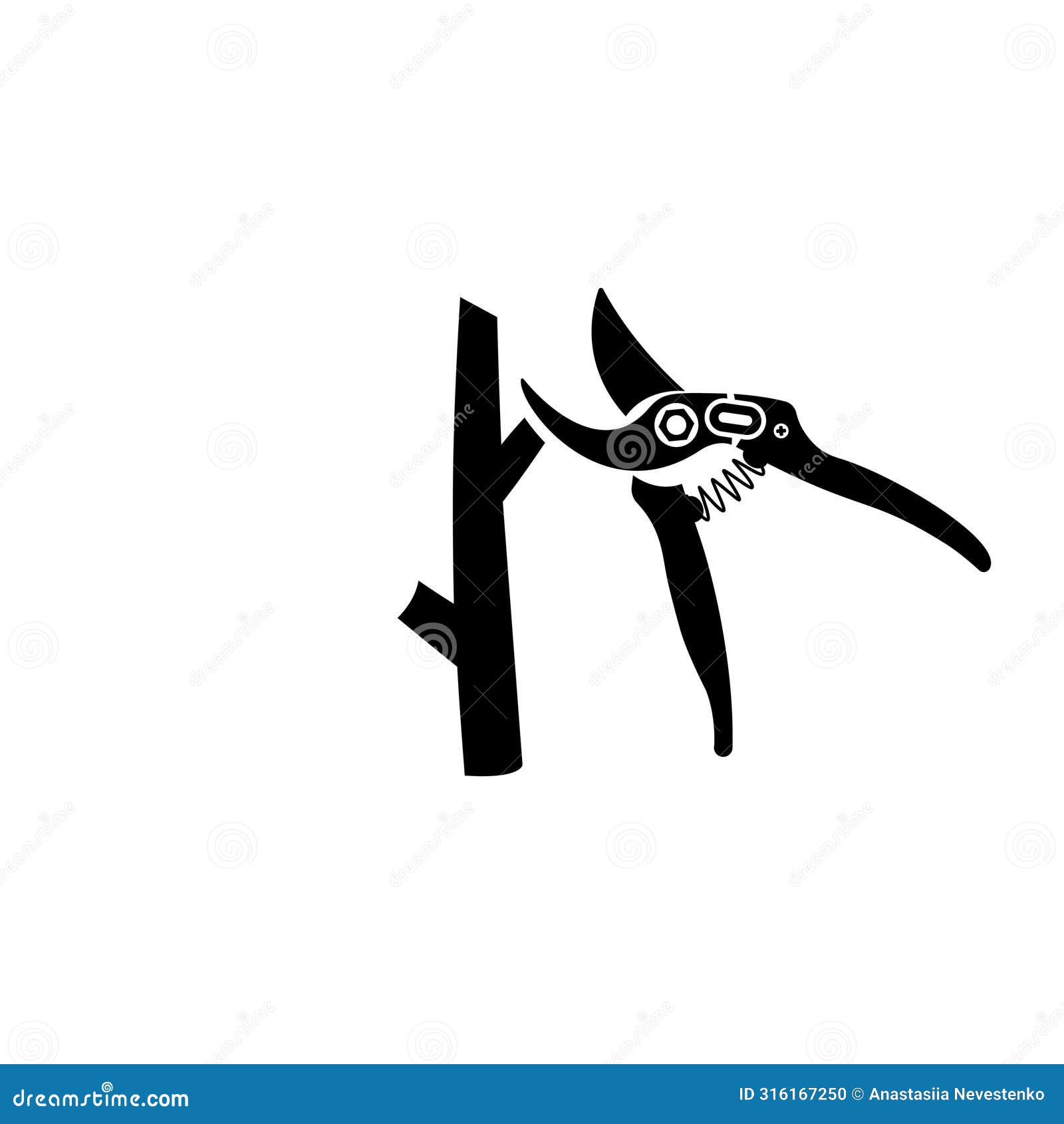 Pruning Tree Trimmer Cartoon Vector Illustration | CartoonDealer.com ...