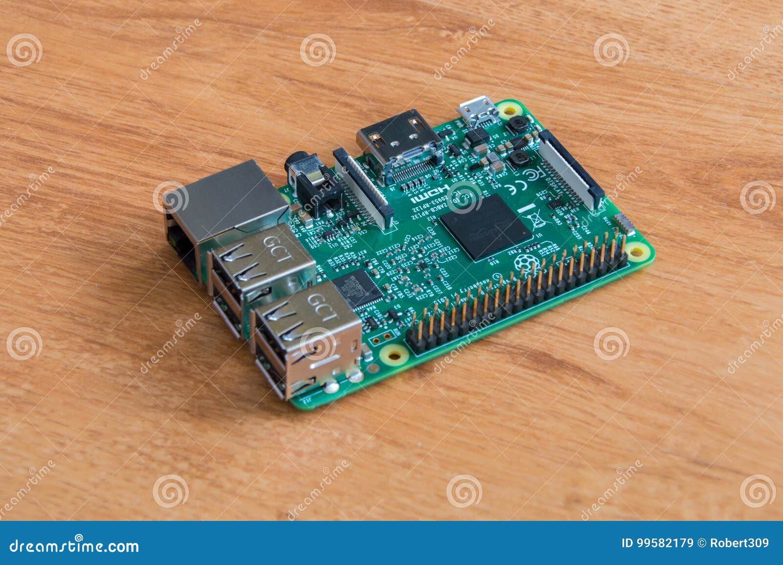 Raspberry Pi 3 Model B. Small Single-board Computer Editorial Stock ...