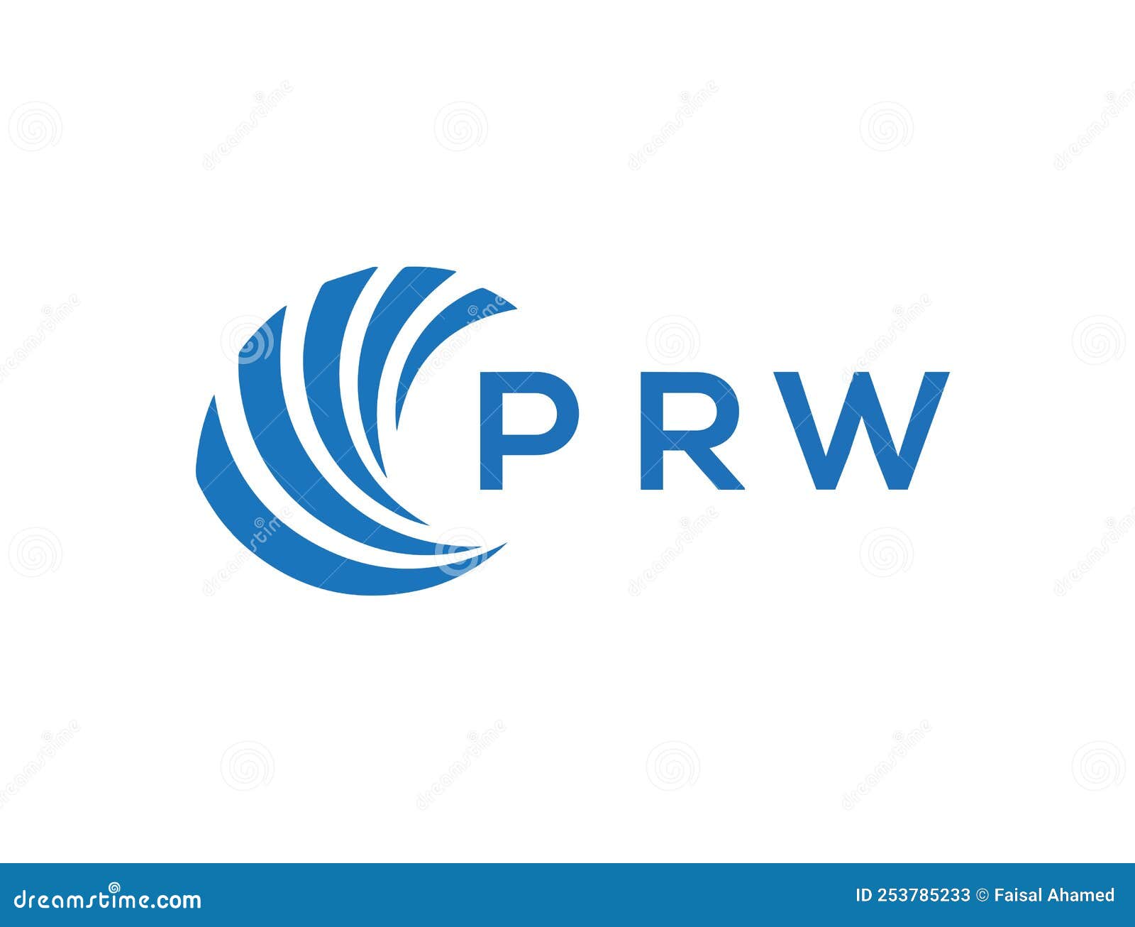 PRW Letter Logo Design on White Background. PRW Creative Circle Letter ...