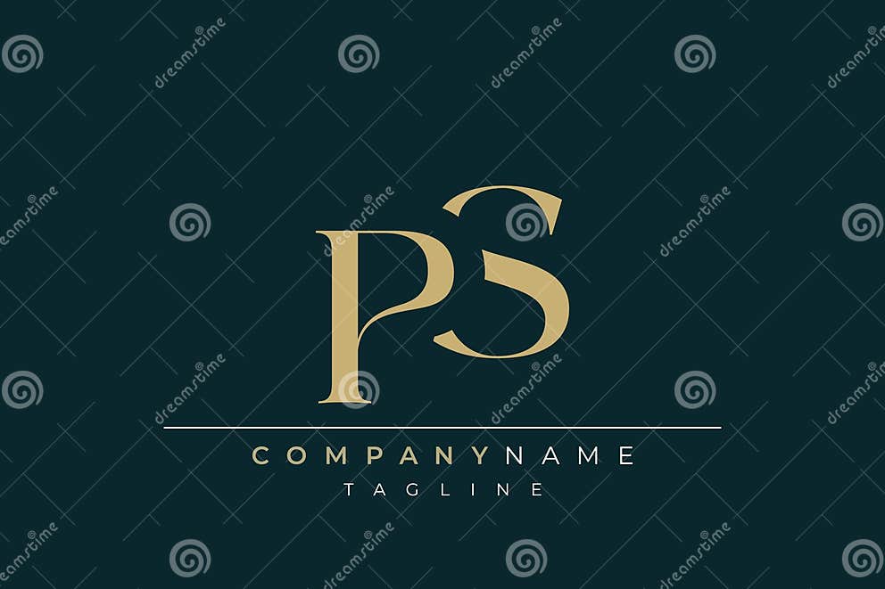 PS Abstract logo design stock vector. Illustration of typography ...