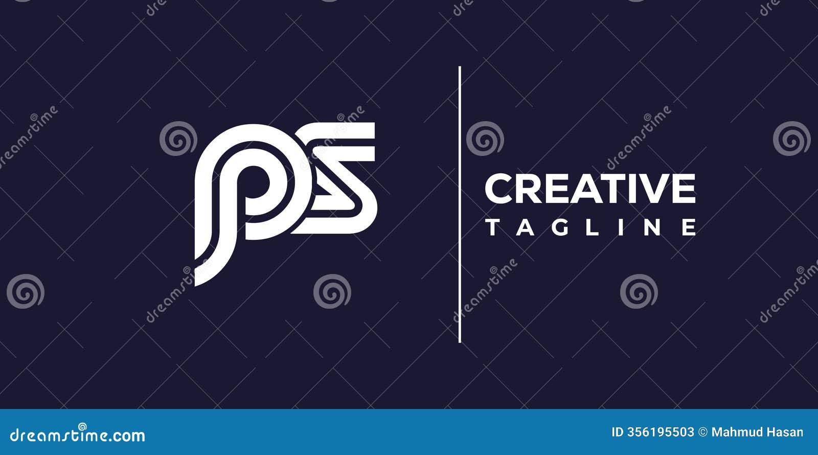 PS abstract logo stock vector. Illustration of line - 356195503