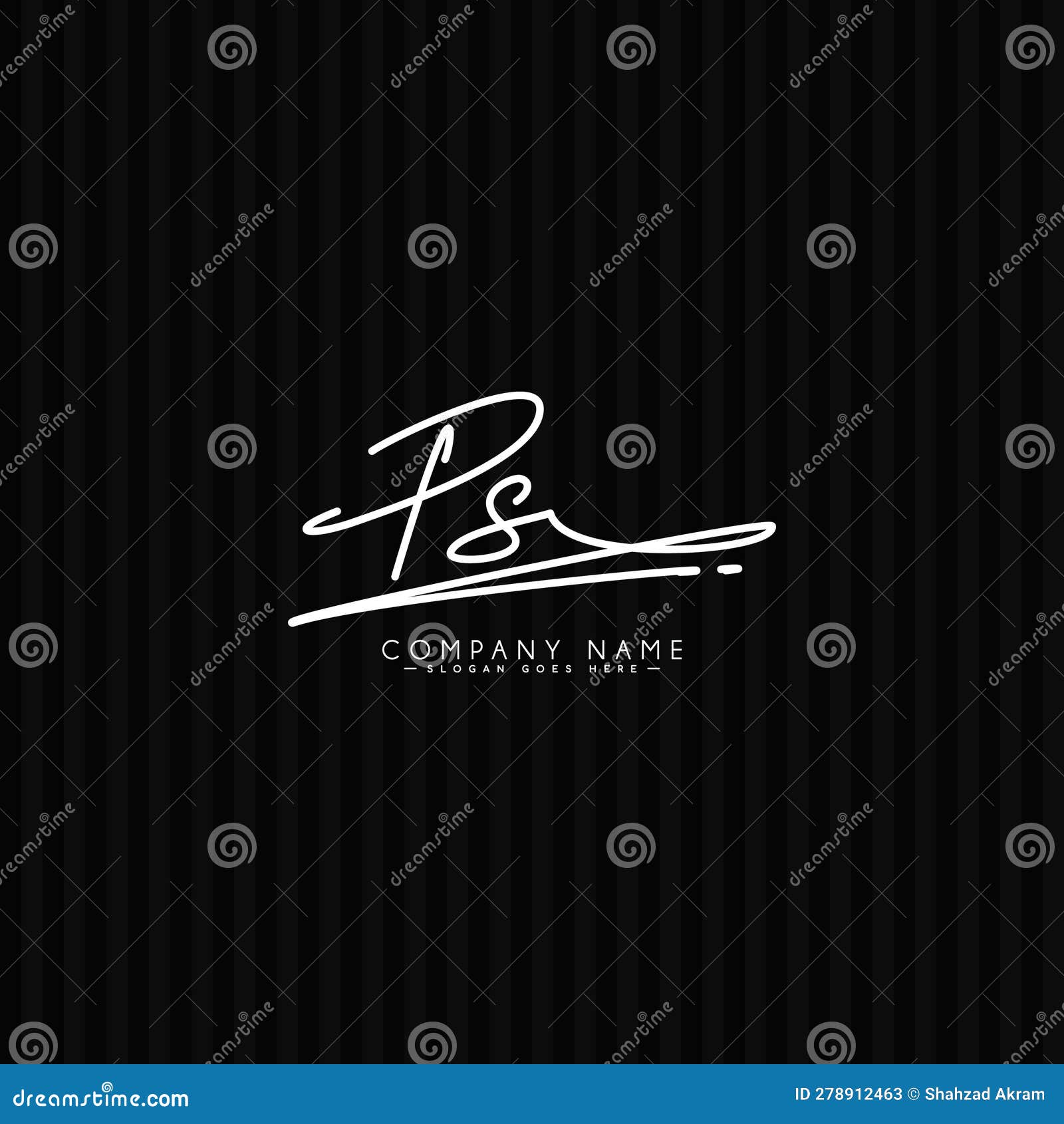PS Initial Letter Signature Logo Template - Handwritten Vector Logo ...
