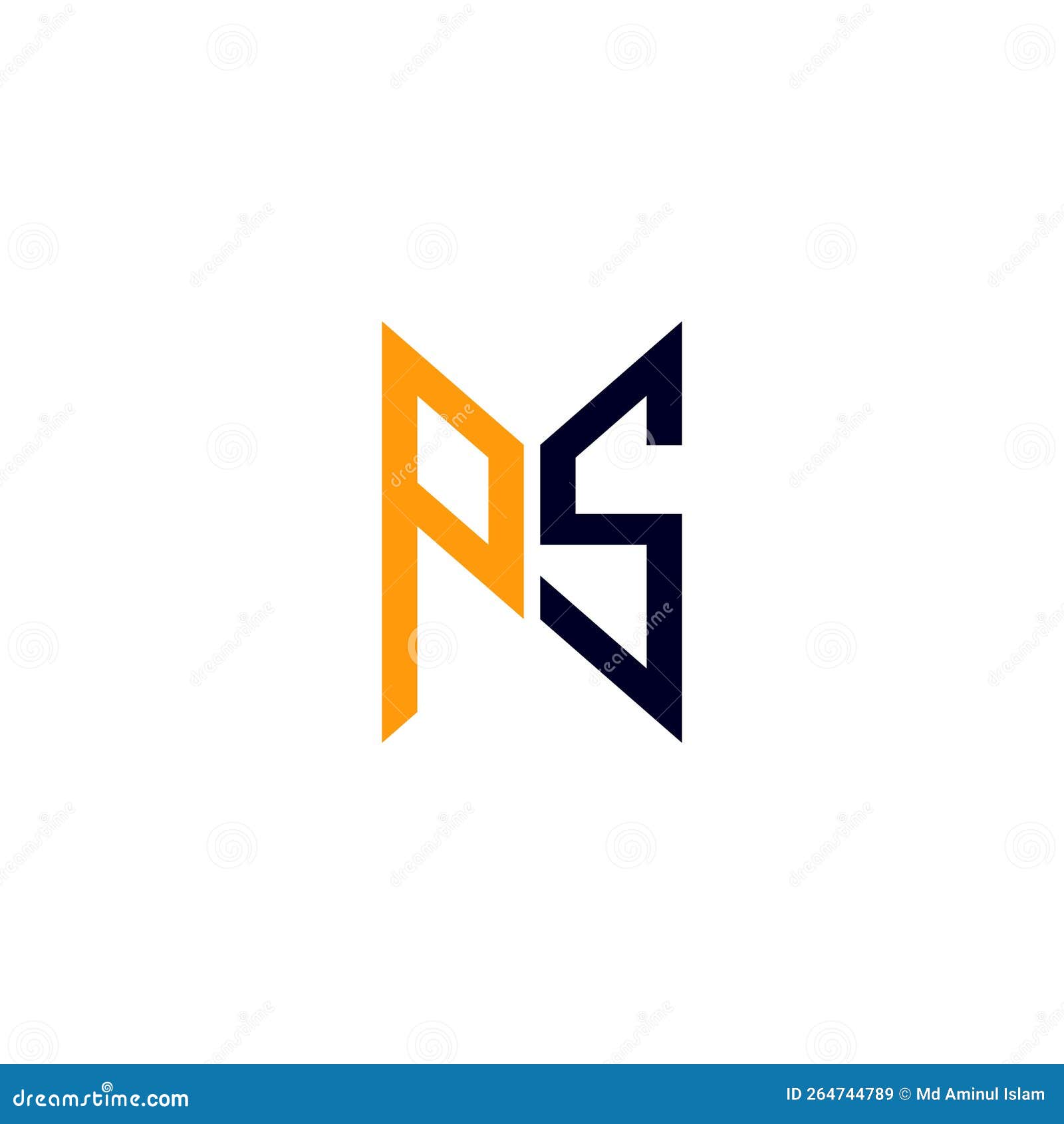 PS Letter Logo Creative Design with Vector Graphic, Stock Vector ...