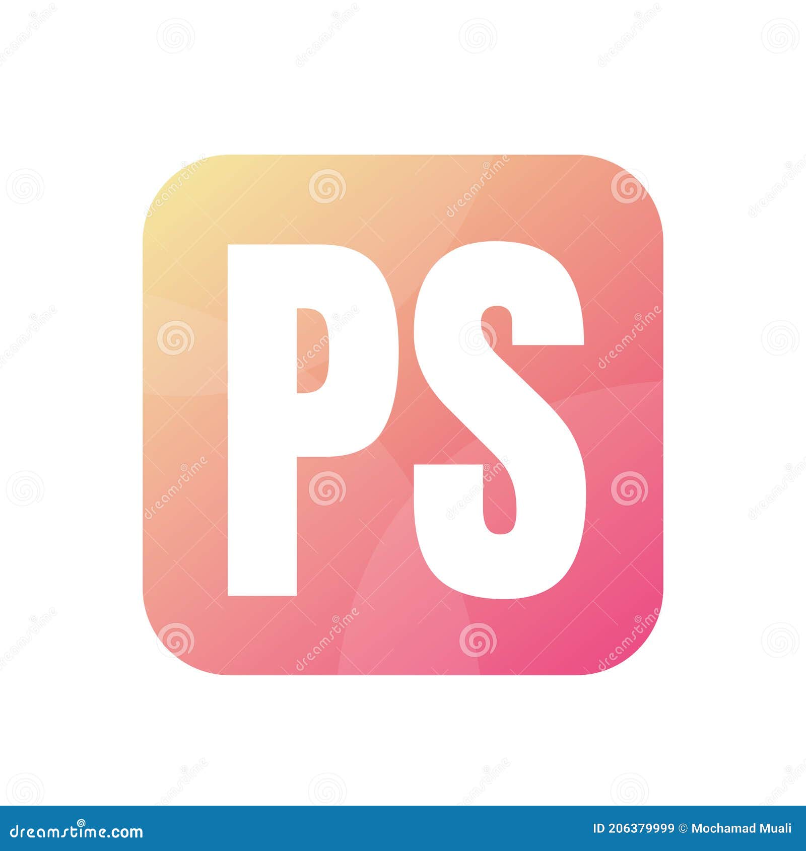 PS Letter Logo Design with Simple Style Stock Vector - Illustration of ...