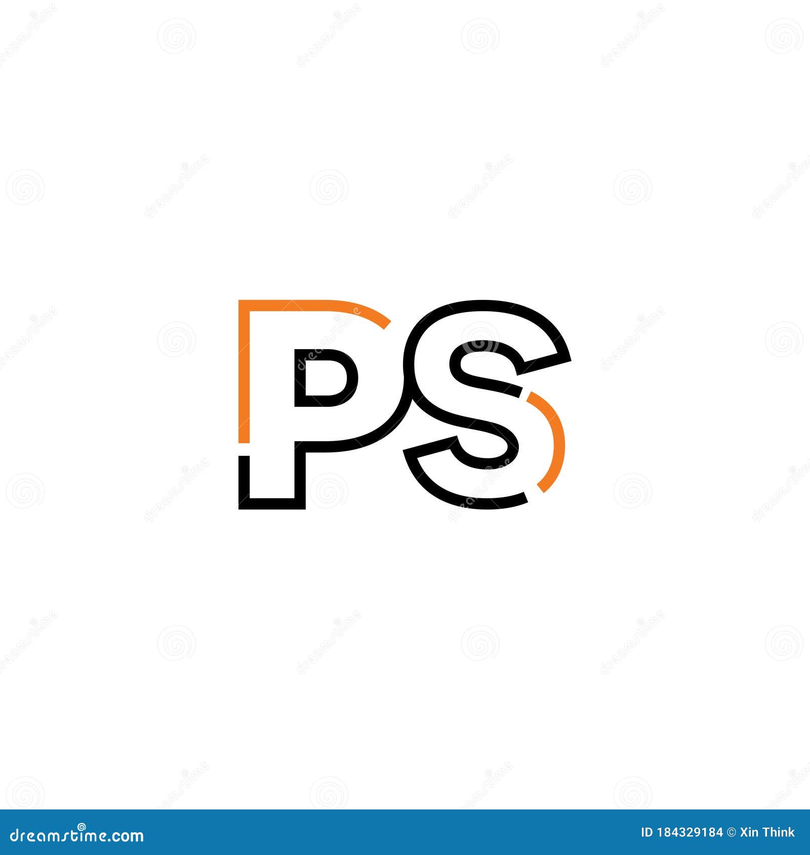 PS Letter Logo Icon Design Template Elements Stock Vector ...