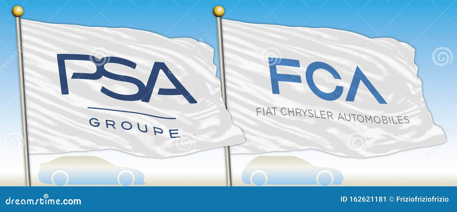 Peugeot Cars International Group, Flags With Logo, Illustration Cartoon ...