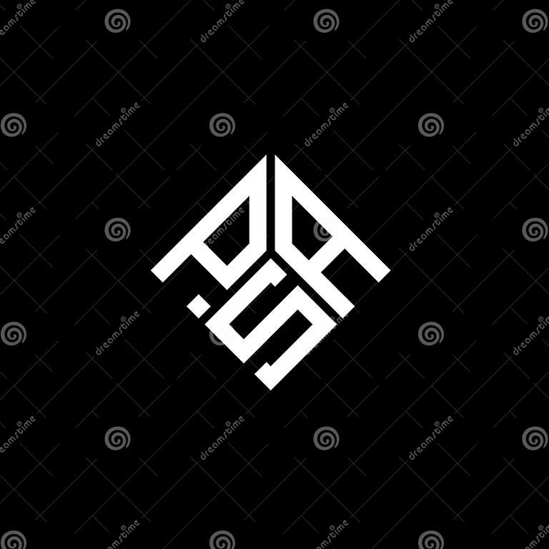 PSA Letter Logo Design on Black Background. PSA Creative Initials ...