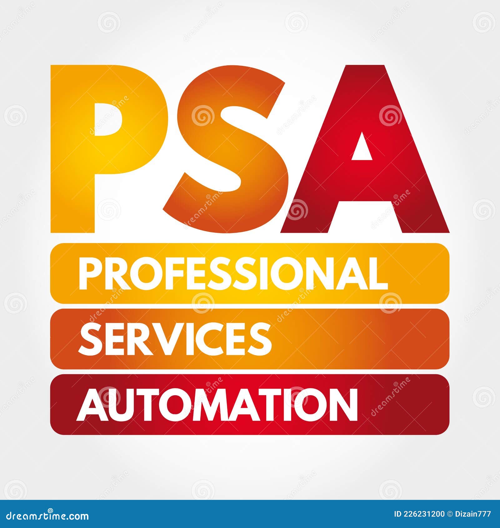 PSA - Professional Services Automation Acronym, Technology Concept ...