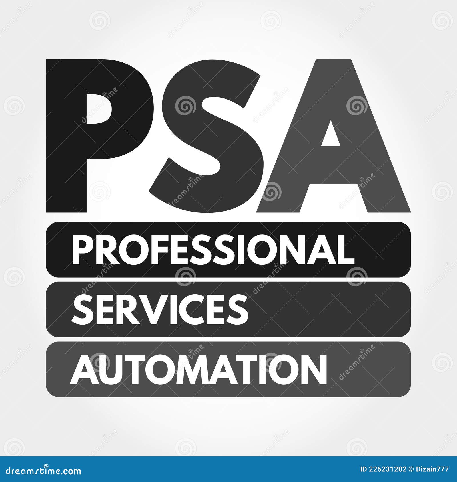 PSA - Professional Services Automation Acronym, Technology Concept ...
