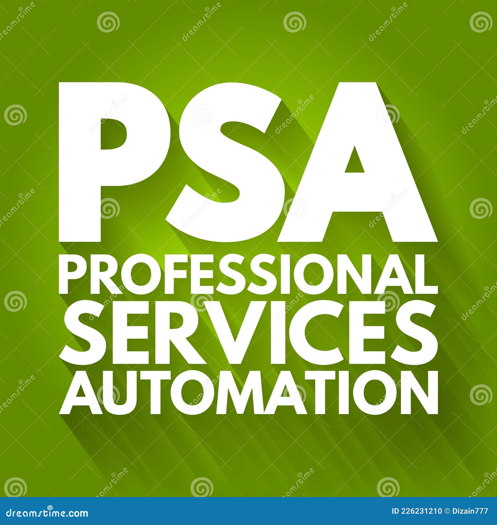 PSA - Professional Services Automation Acronym, Technology Concept ...