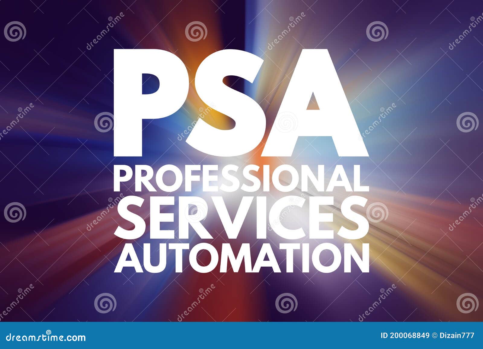 PSA - Professional Services Automation Acronym, Technology Concept ...