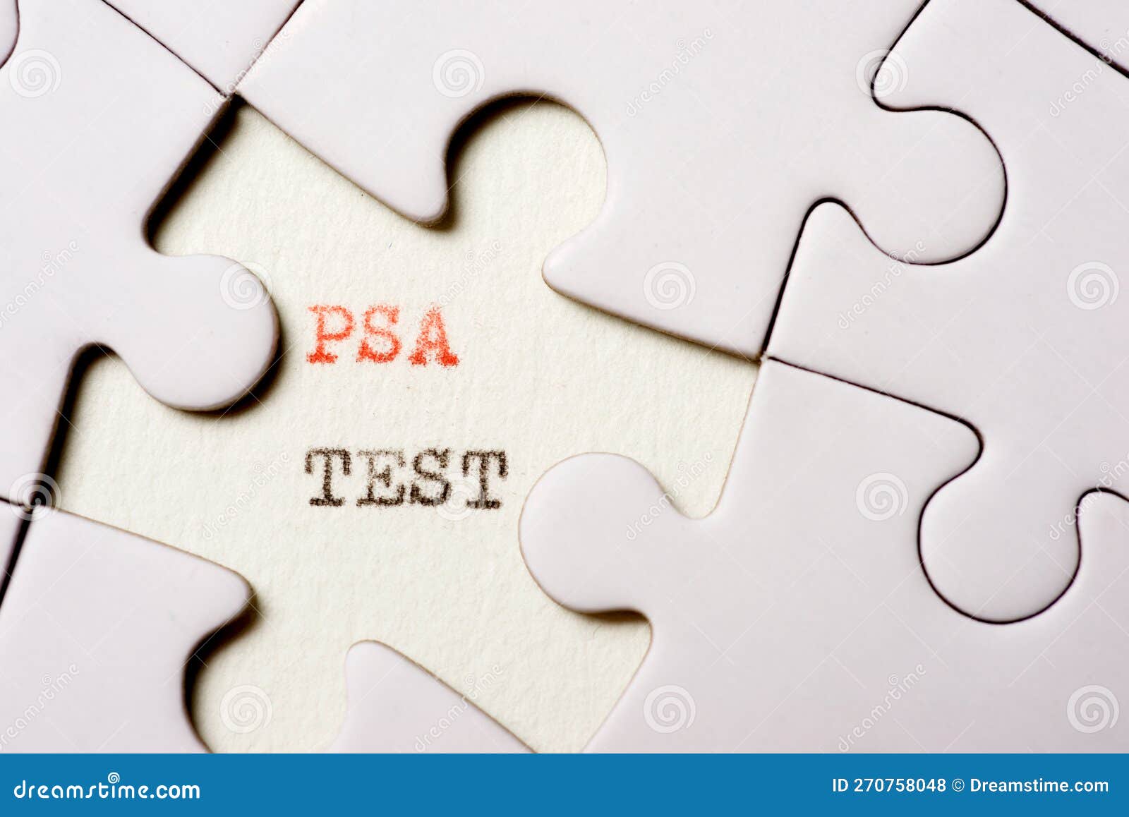 Psa test concept view stock photo. Image of typewriter - 270758048