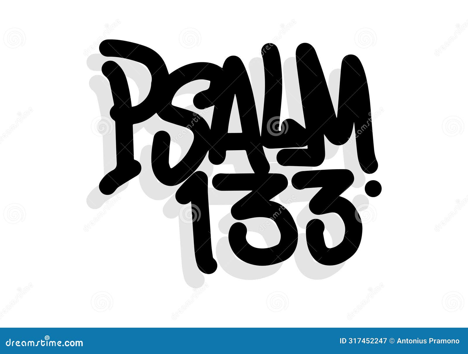 PSALM 133 Graffiti Tag Style Design Stock Vector - Illustration of ...