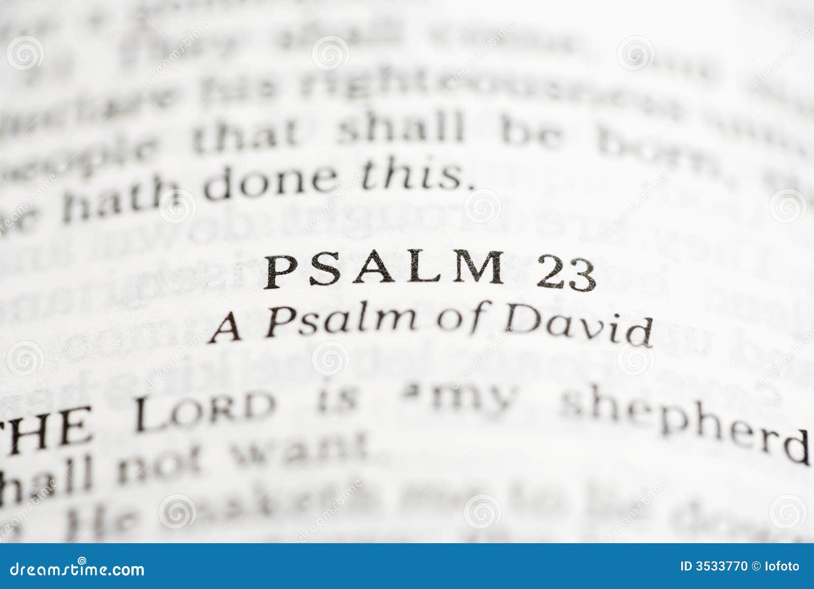 Psalm van David. stock foto. Image of heilig, herder, studio - 3533770