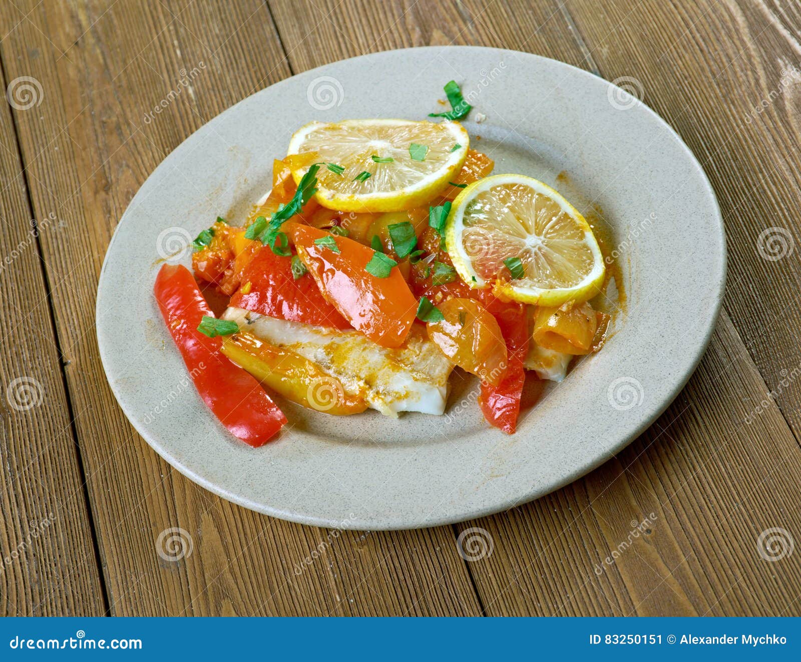 Psari Plaki stock image. Image of wild, grilled, delicious - 83250151