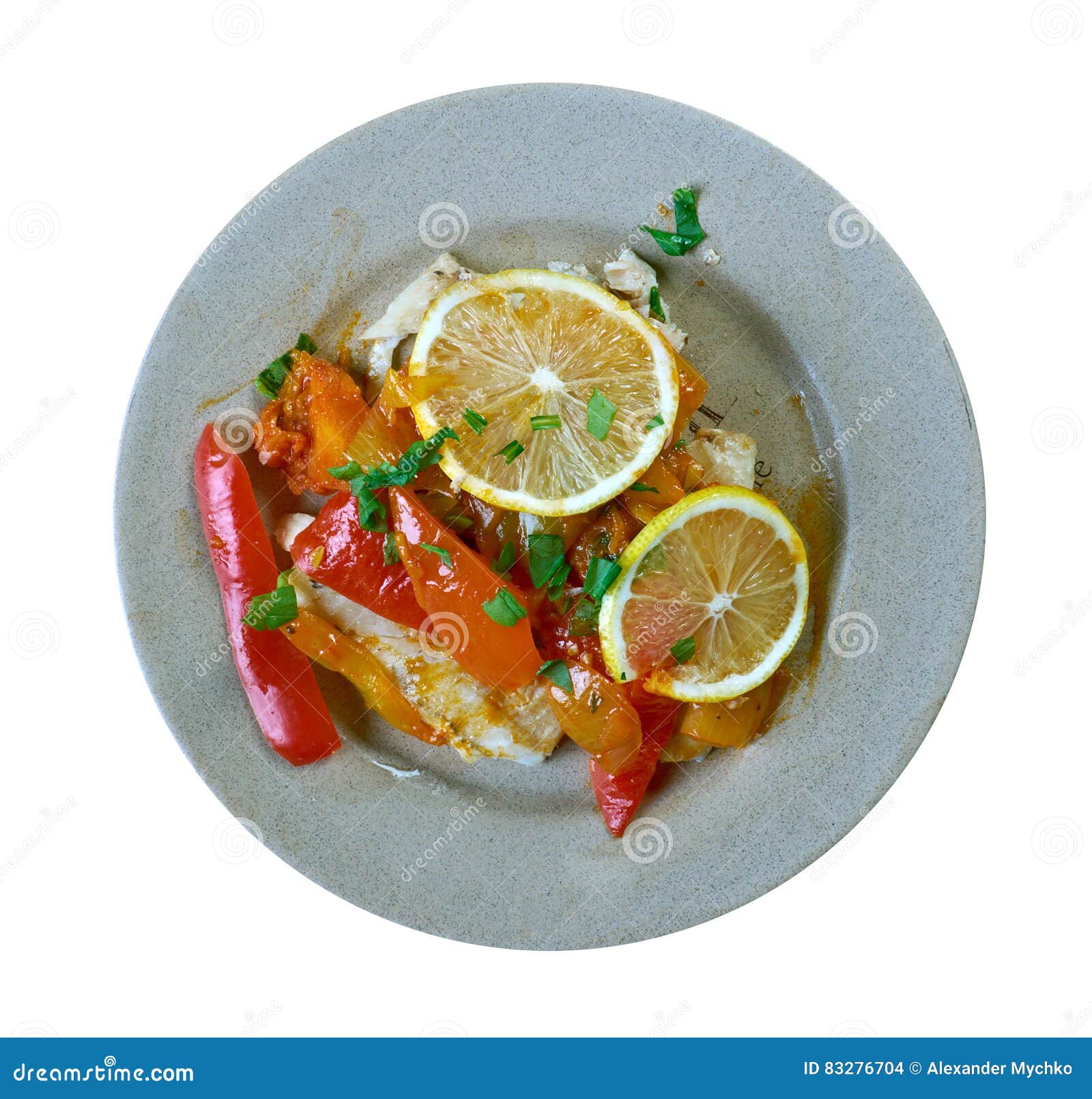 Psari Plaki stock photo. Image of potatoes, cypriot, haddock - 83276704