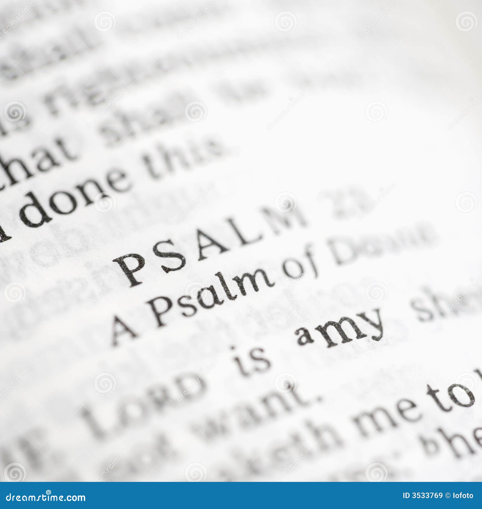 Psaume 23. image stock. Image of christianisme, psaumes - 3533769