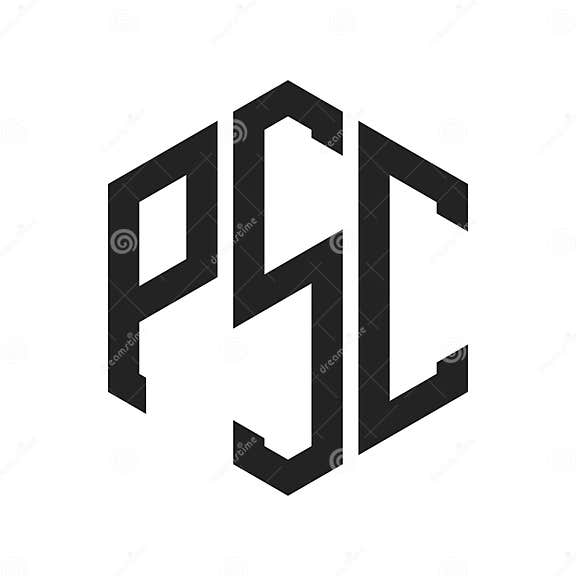 PSC Logo Design. Initial Letter PSC Monogram Logo Using Hexagon Shape ...