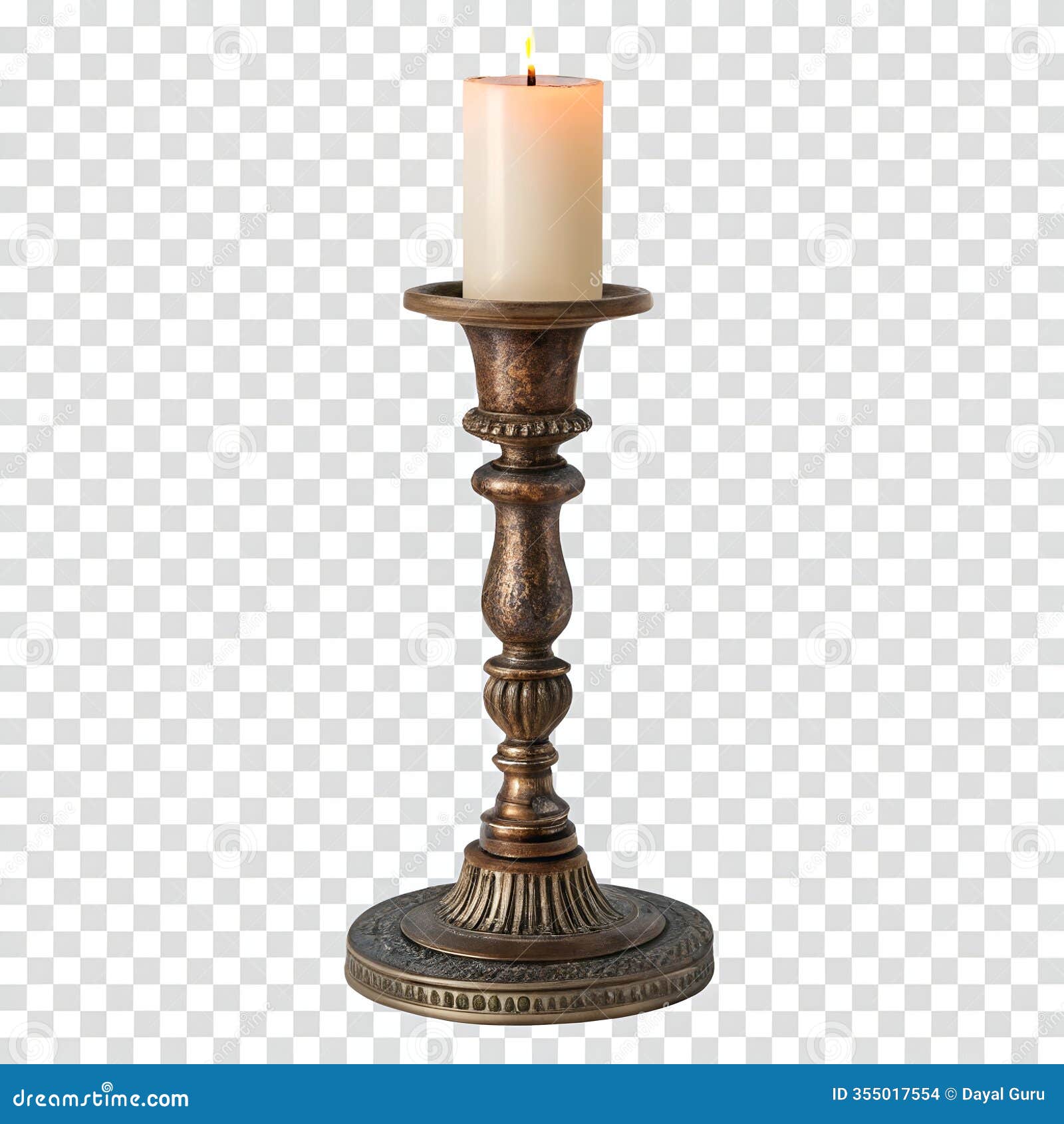 PSD of a Candlestick on Transparent Background Isolated on White ...