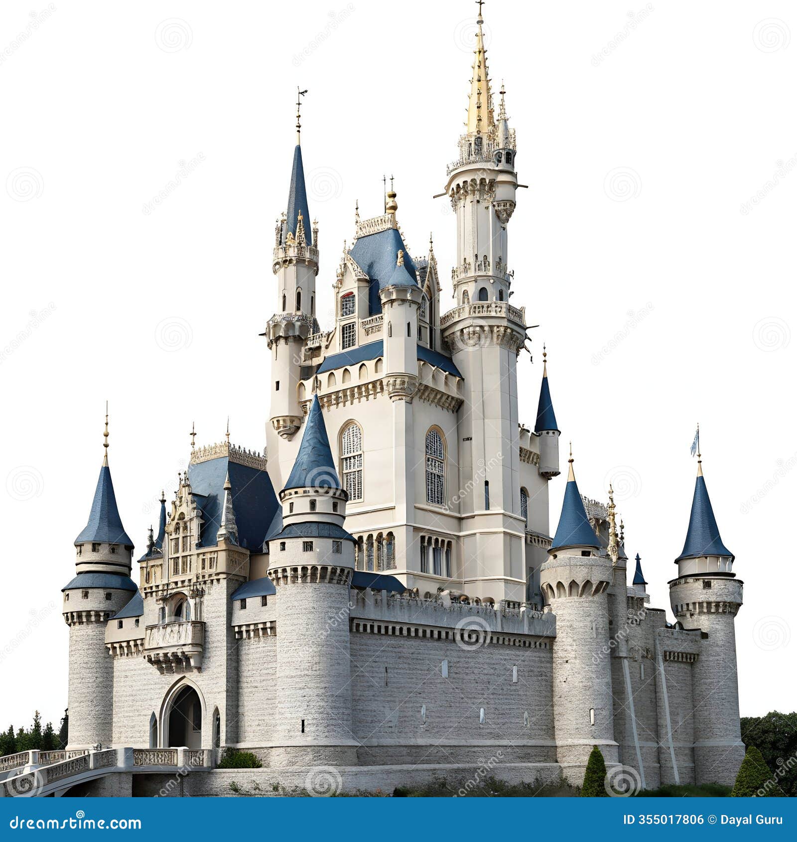PSD of a Castle on a Transparent Background Isolated on White ...