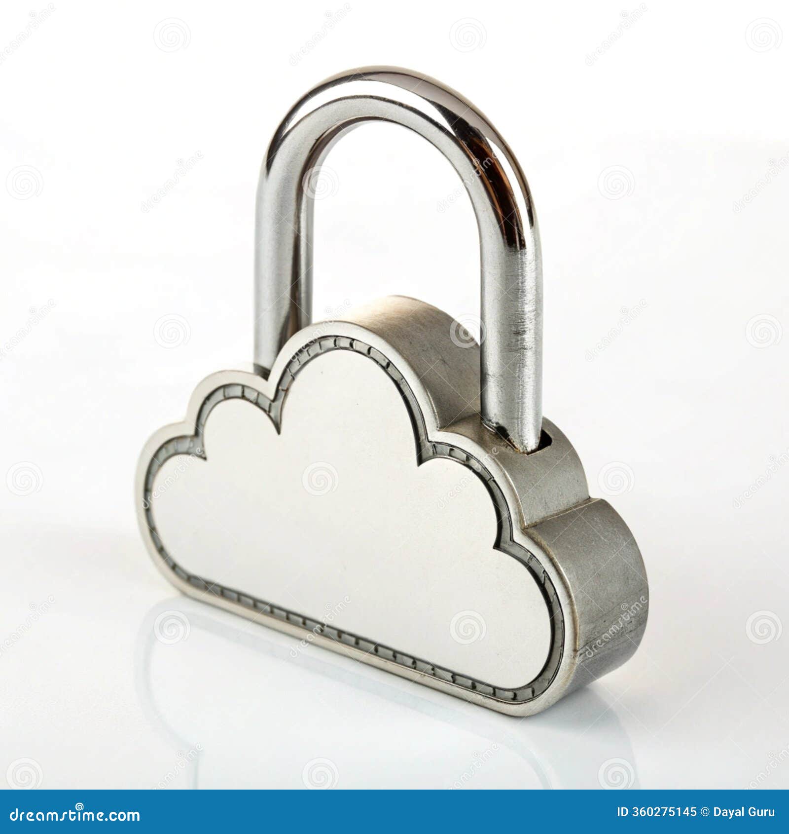 PSD Cloud Lock Isolated on Transparent Background Stock Illustration ...