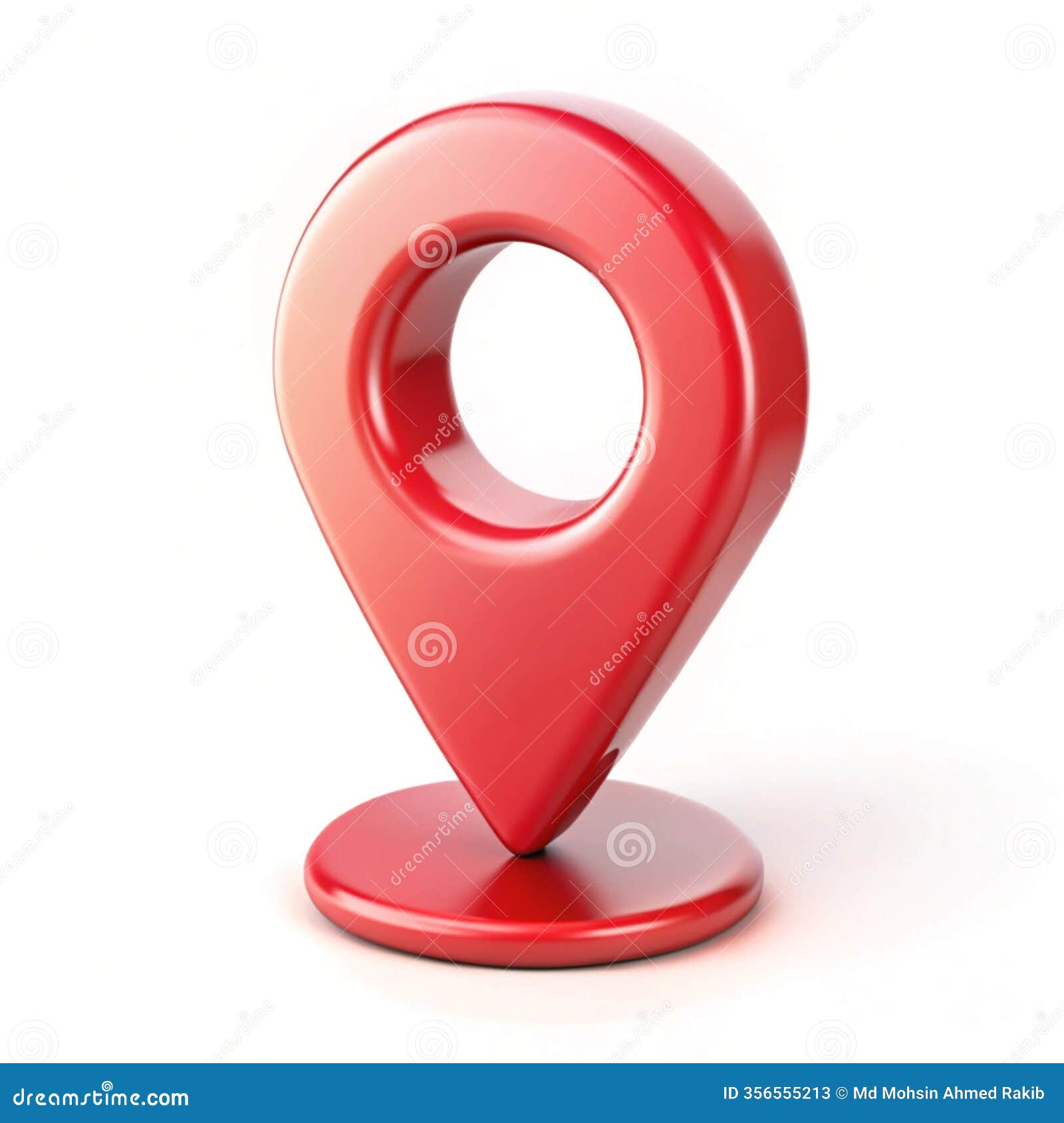 PSD 3D Rendering Check Location Icon Isolated on White Background Stock ...