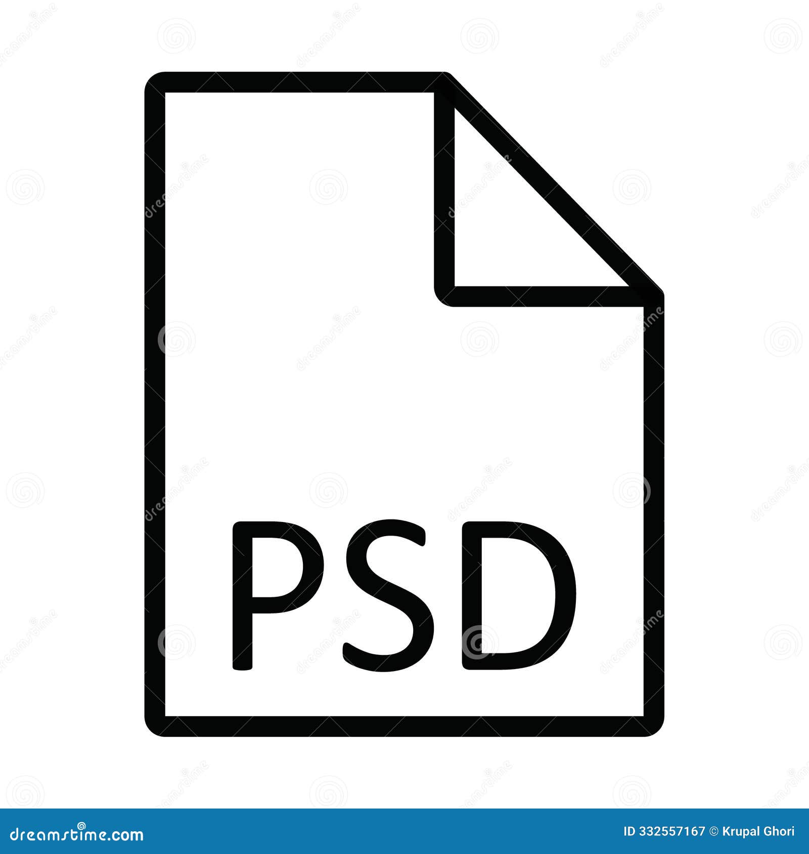 PSD File Format Icon Logo Symbol Outline Set Stock Vector ...