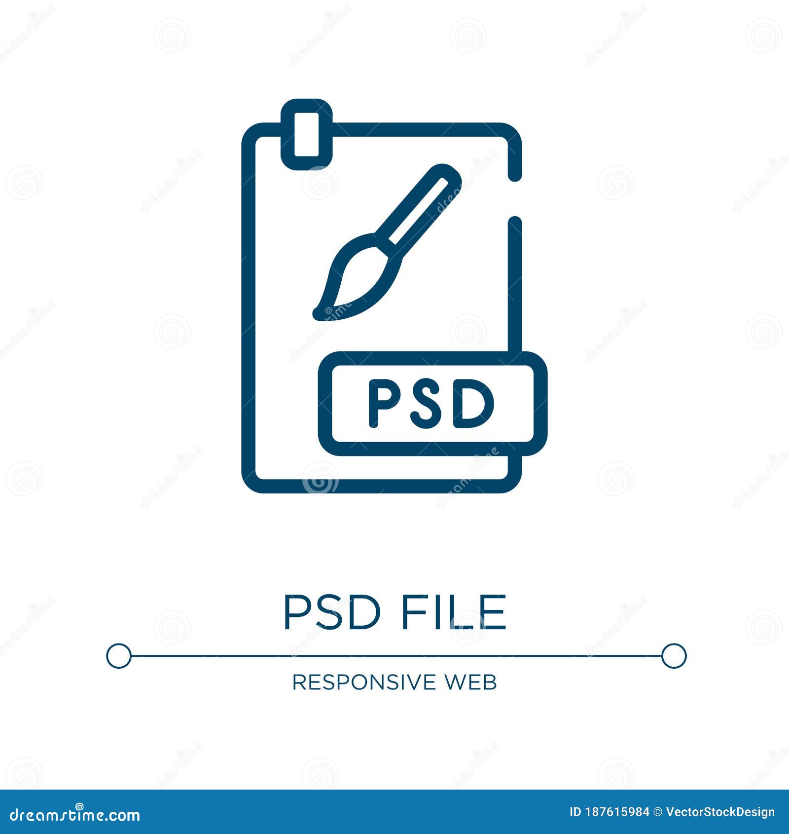 Psd File Icon. Linear Vector Illustration from Design Tools Collection ...