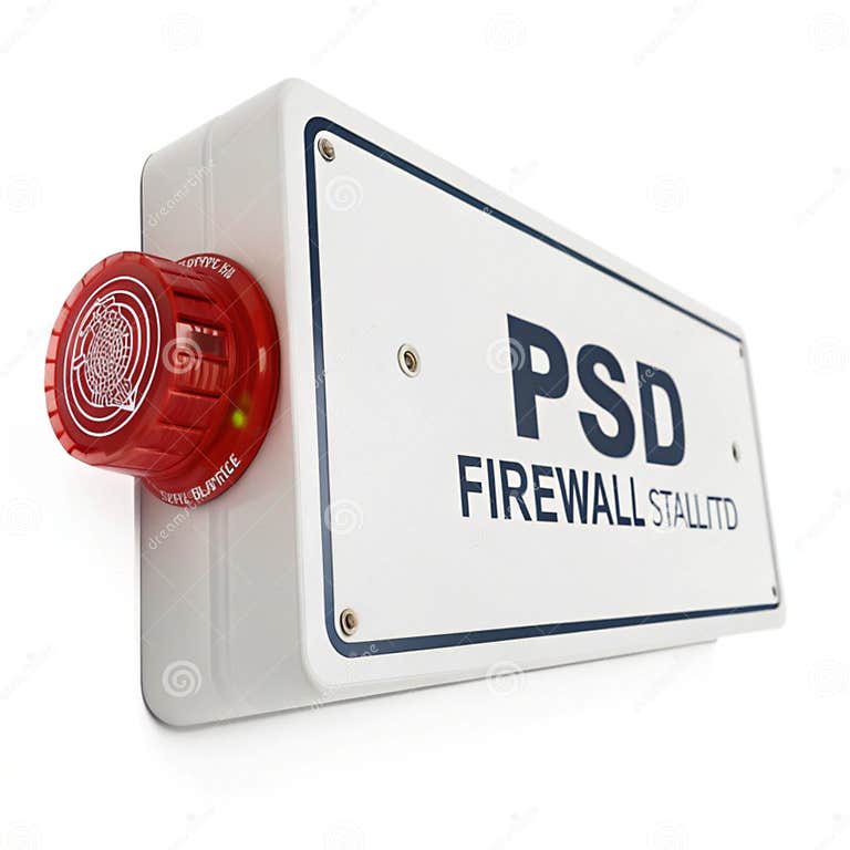 PSD Firewall Isolated on Transparent Background Stock Illustration ...