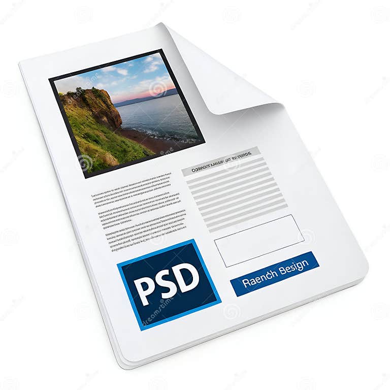 PSD Format File Illustration Isolated on White Background Stock ...