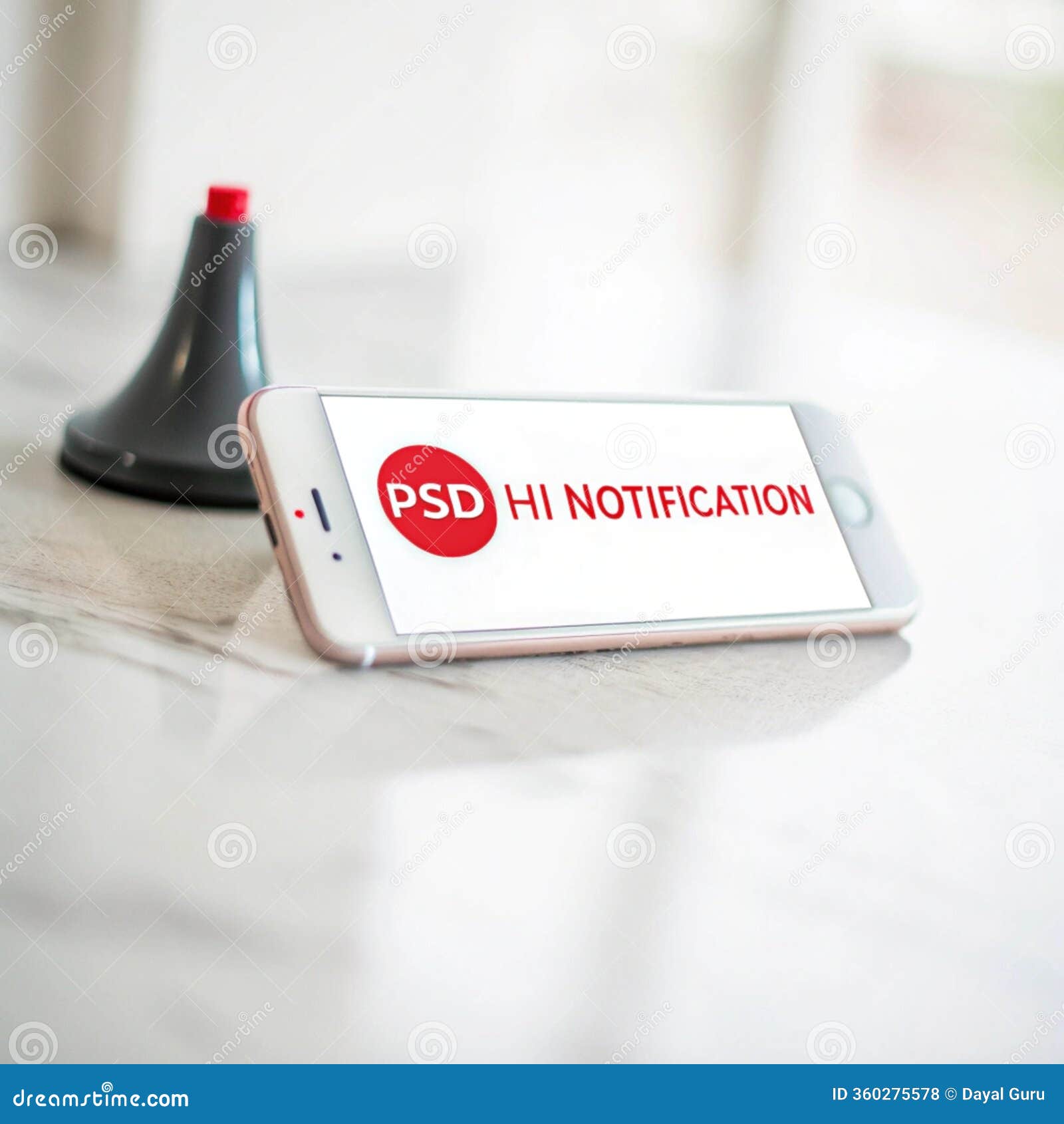 PSD Hi Notification Isolated on Transparent Background Stock ...