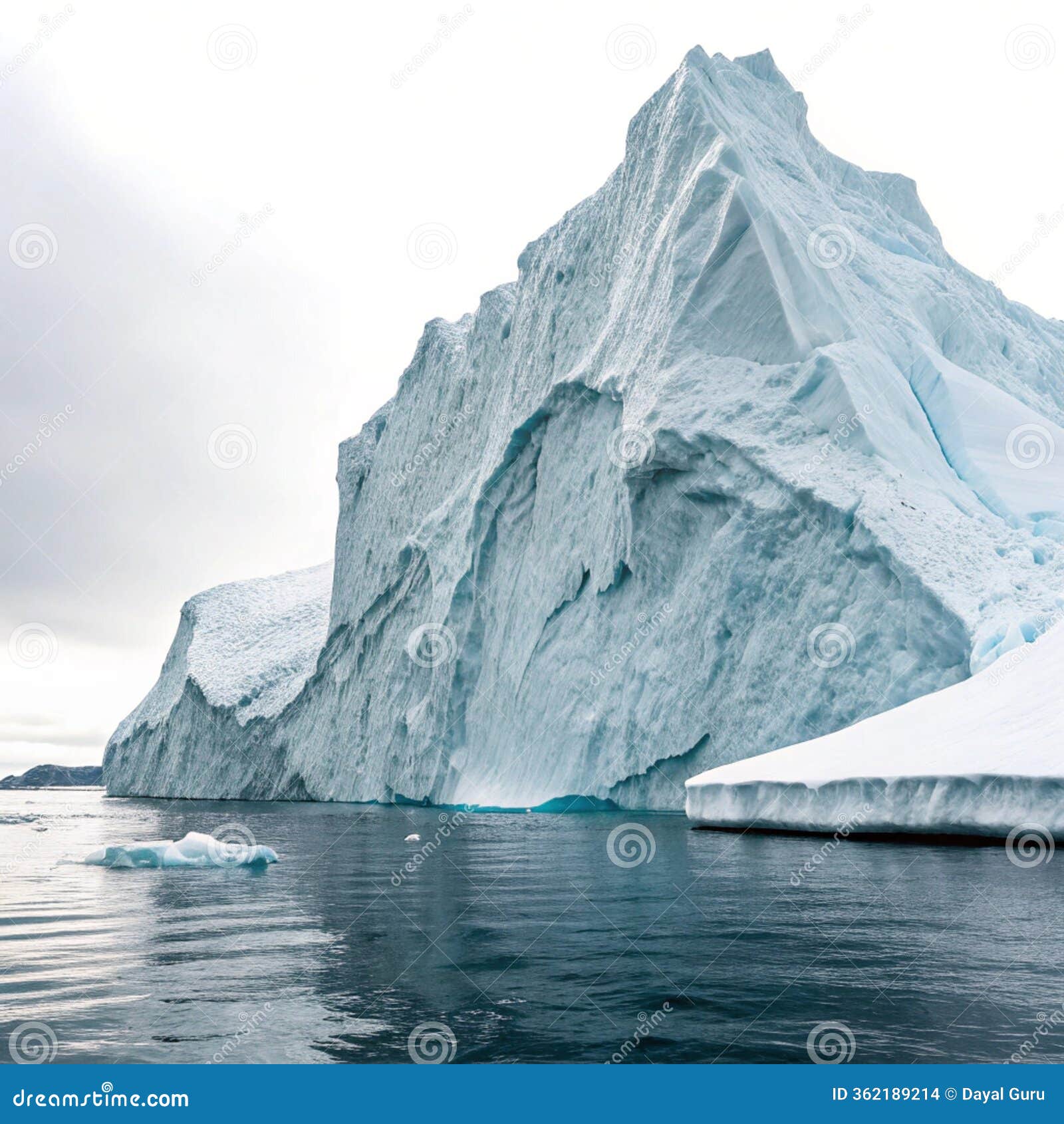 Iceberg Isolated Icon Vector Graphic Flat Cartoon Illustration On Blue ...