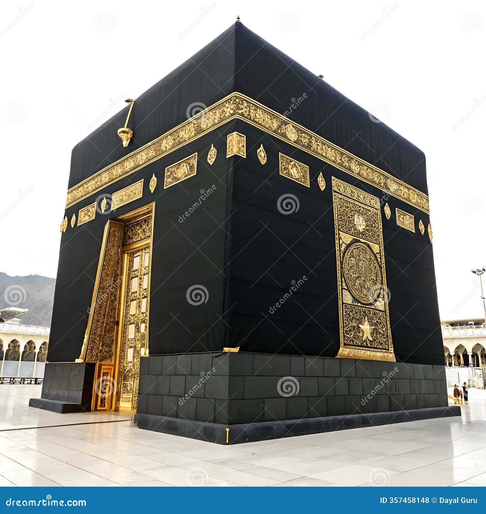Kaaba Icon Set. Islamic Makkah Madina Building Vector Symbol. Muslim ...
