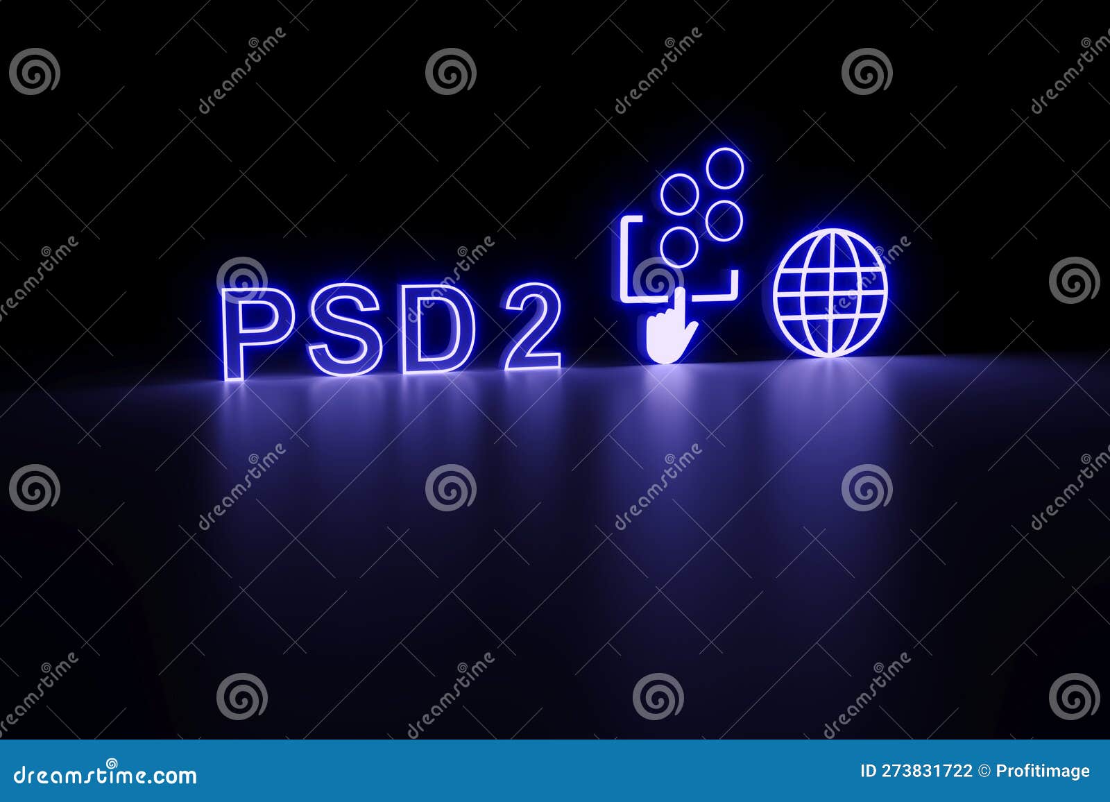 PSD2 Neon Concept Self Illumination Background 3D Royalty-Free Cartoon | CartoonDealer.com ...