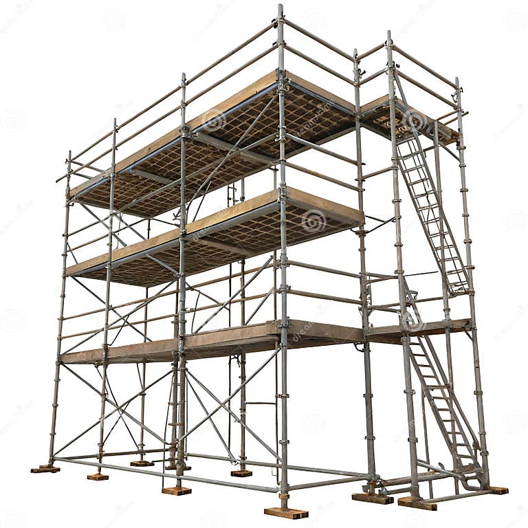 PSD of Scaffolding on a Transparent Background Isolated on White ...