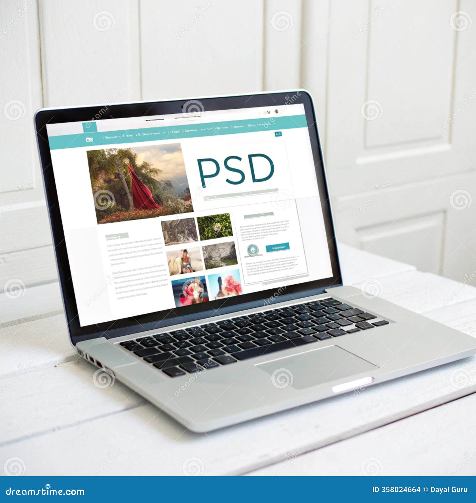 PSD Web Page on Transparent Background Stock Illustration ...