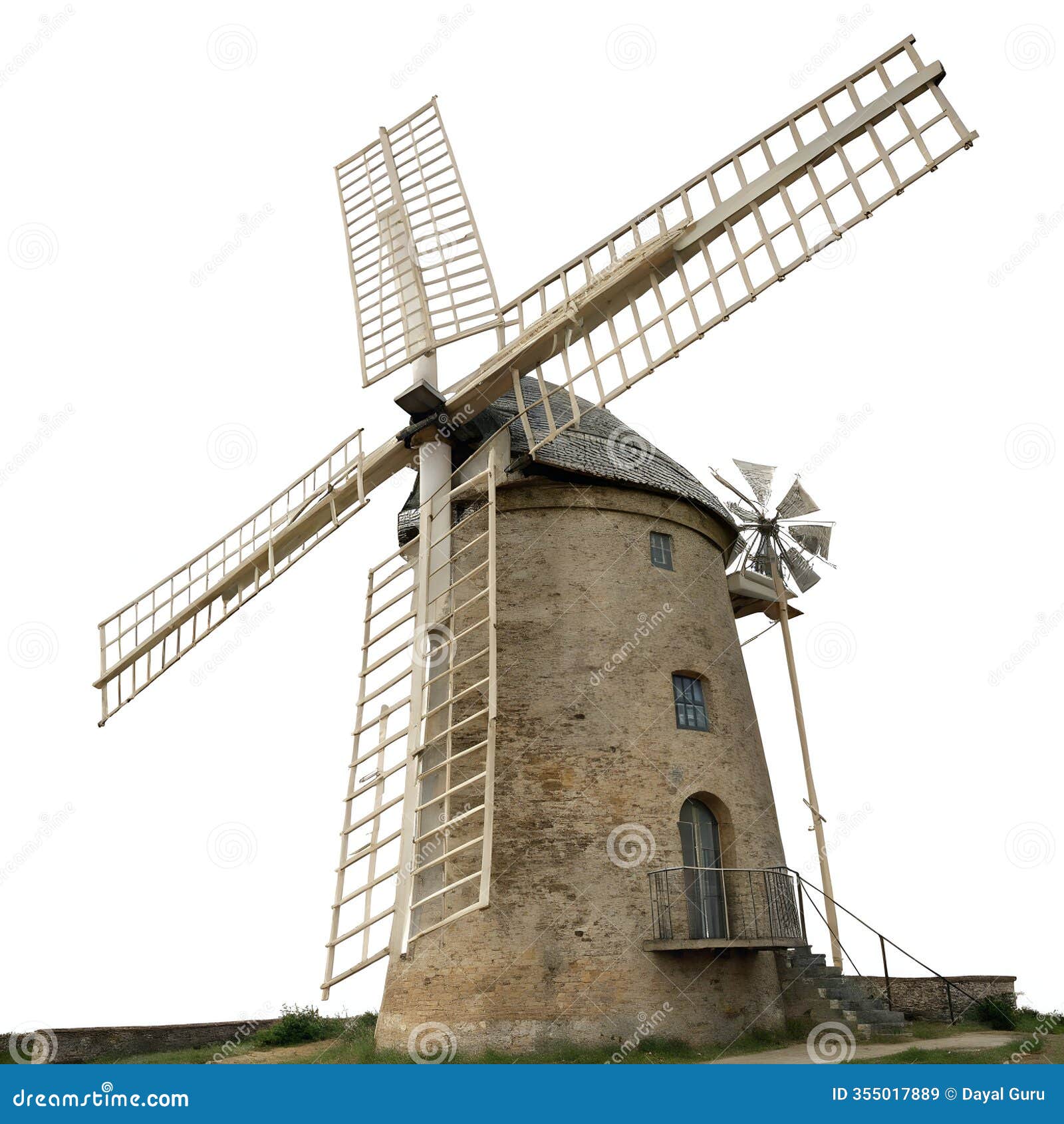 PSD of a Windmill on a Transparent Background Isolated on White ...