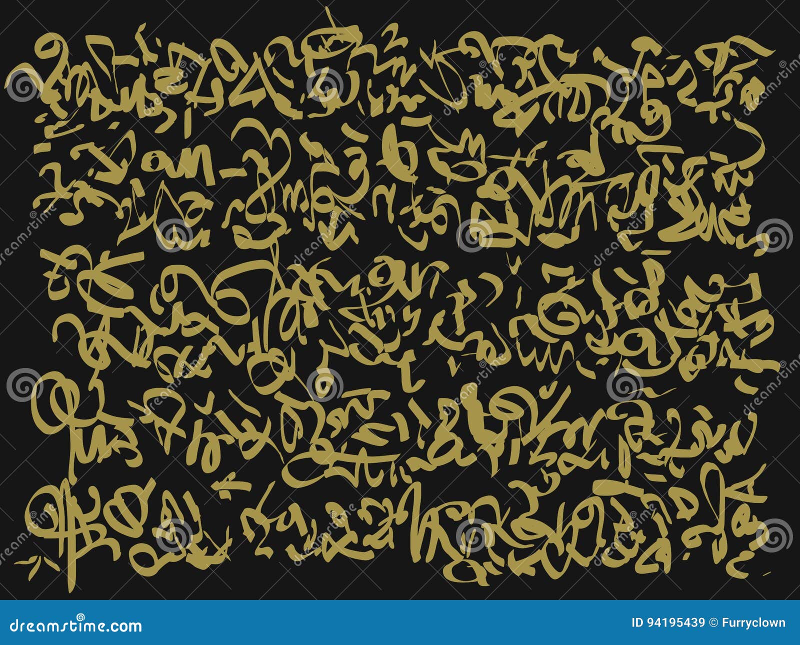 Unidentified Abstract Handwriting Pseudo Stock Illustrations – 5 ...