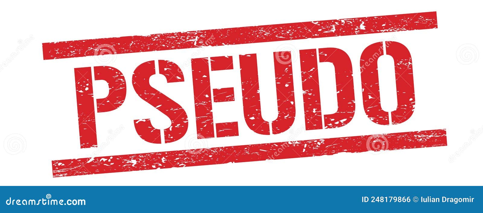 PSEUDO Text on Red Vintage Lines Stamp Stock Illustration ...