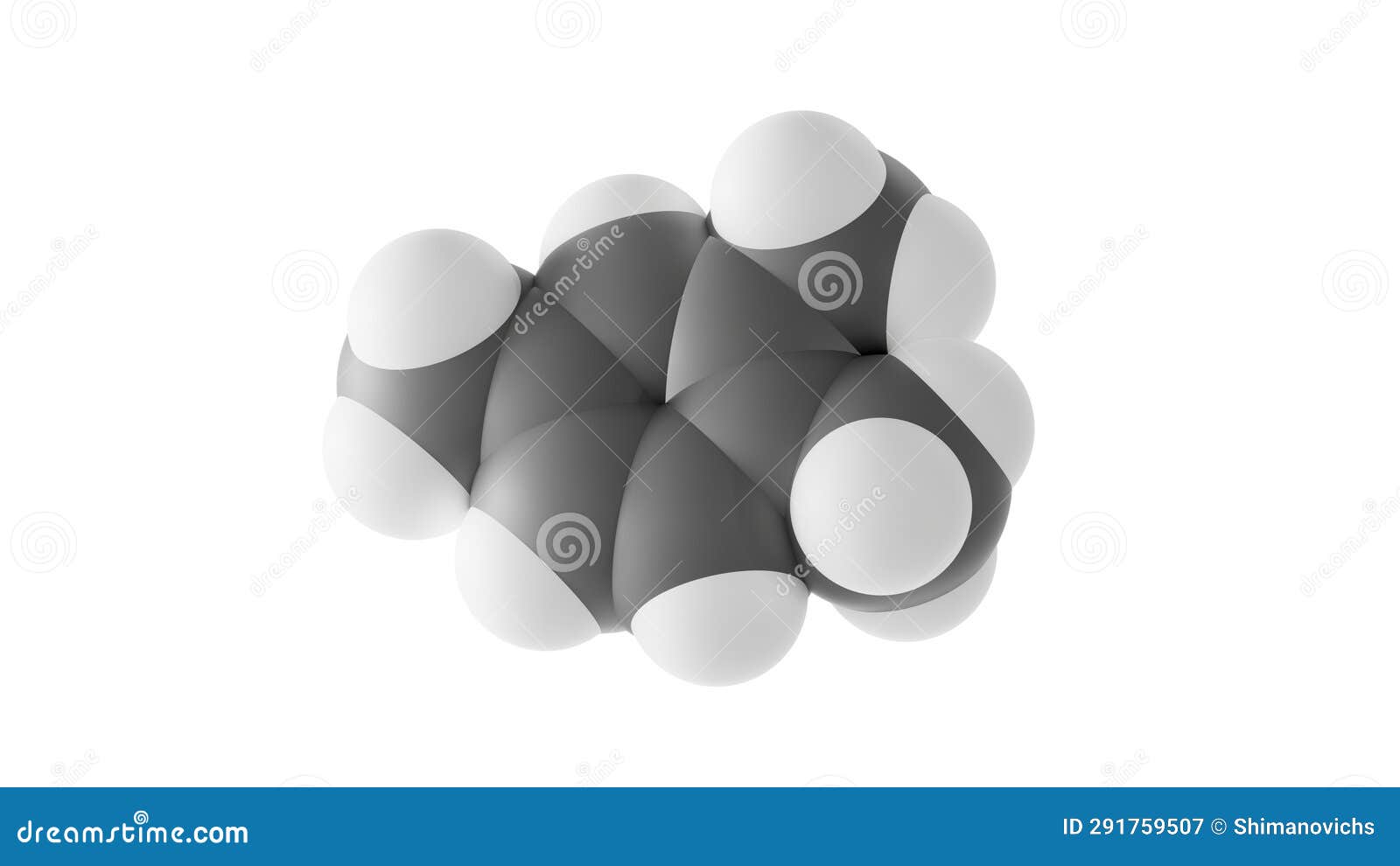 Pseudocumene Molecule, Aromatic Hydrocarbon Molecular Structure ...