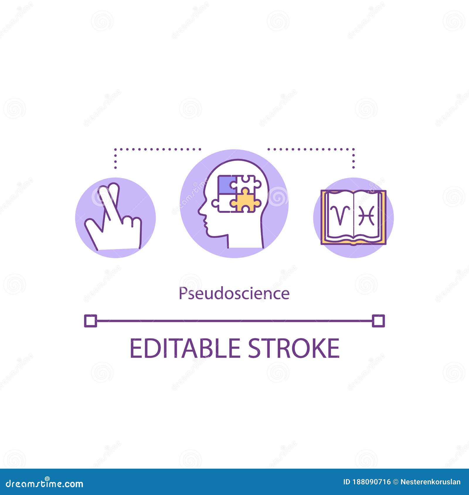 Pseudoscience concept icon stock vector. Illustration of hypothesis ...